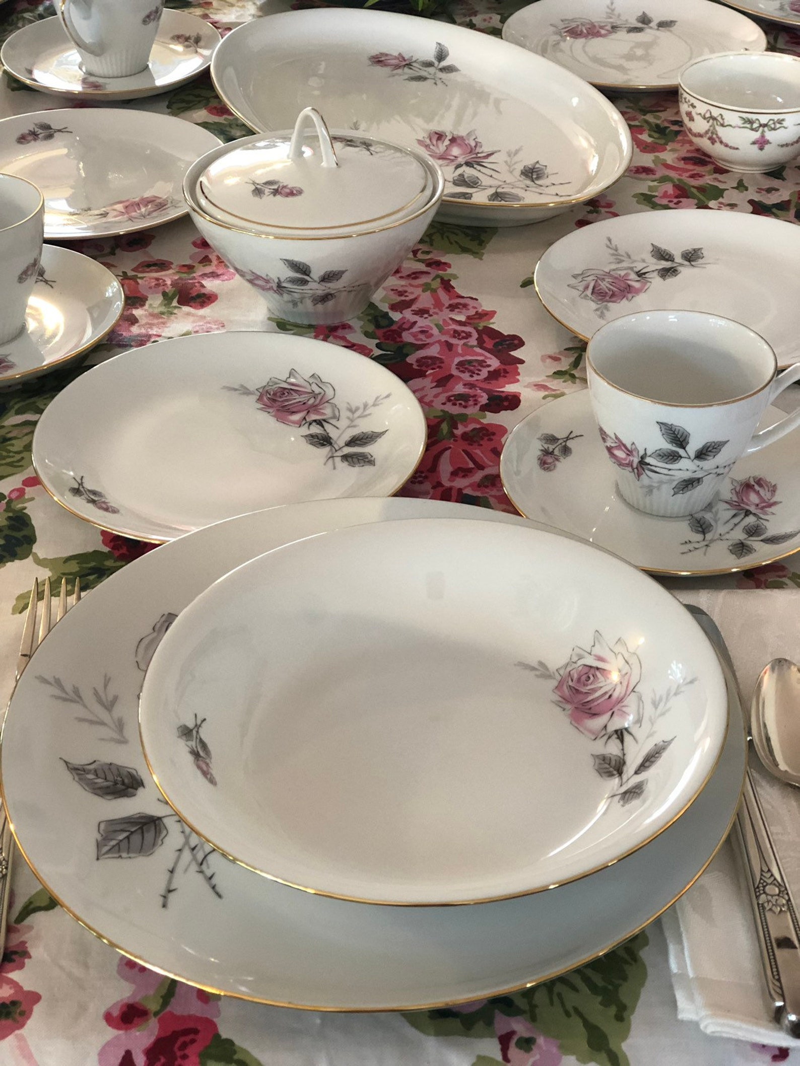 Vintage Fine China Set Bohemian China Setting for 8 People From Bohemia ...