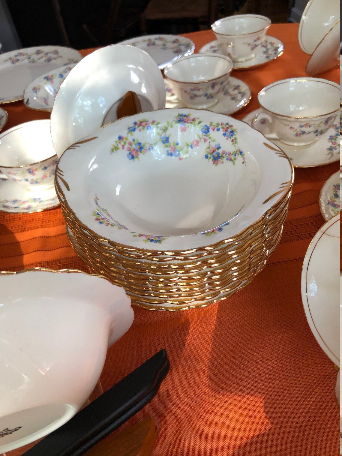 Vintage Fine China Set Pope-gosser Service for 12 / 7 Piece - Etsy
