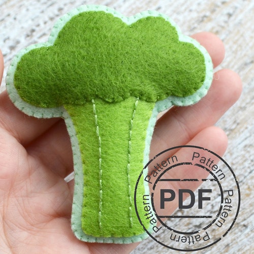 Felt Pattern Pdf BROCCOLI . Felt Food PATTERN Felt Toy Food - Etsy