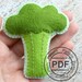 Felt Pattern Pdf BROCCOLI . Felt Food PATTERN Felt Toy Food - Etsy
