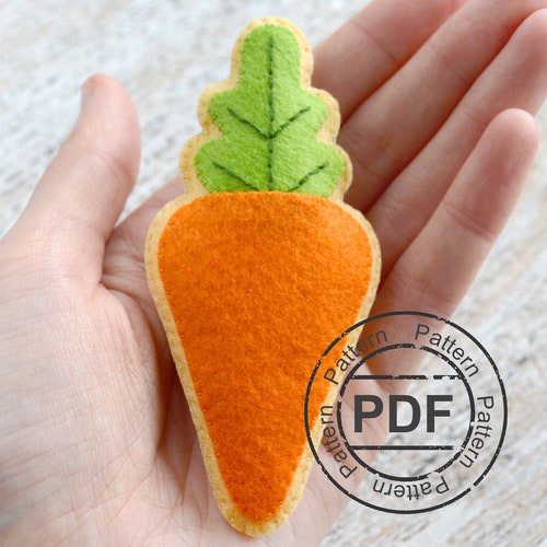 CARROT Felt Food PATTERN Pdf Felt Food Toy Sewing Pattern - Etsy