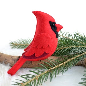 Red Cardinal Felt PATTERN Pdf . Winter Decor Birds Sewing Pattern ...