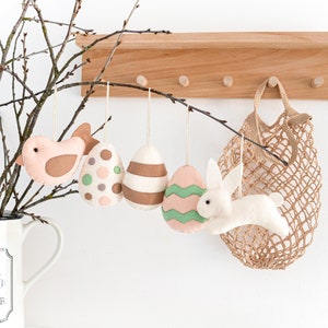 Easter Decor Felt Ornaments PDF Pattern Set of 5 . Easter - Etsy