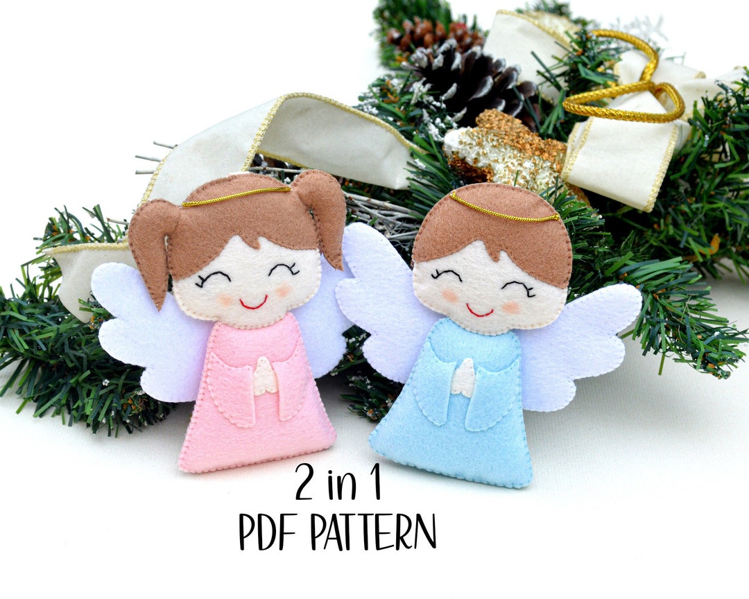 Felt Angel Sewing Pattern: Christmas Ornament, Baptism Favor (PDF ...