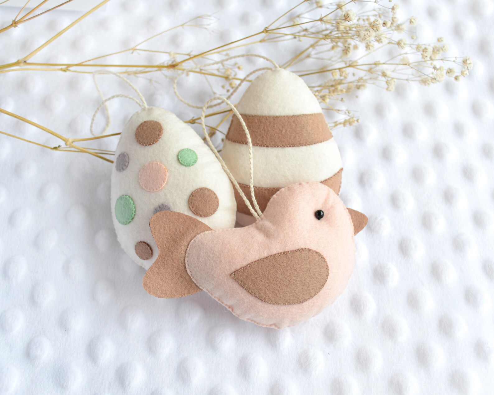 Easter Decor Felt Ornaments PDF Pattern Set of 5 . Easter - Etsy