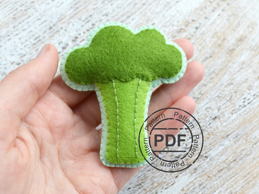 Felt Pattern Pdf BROCCOLI . Felt Food PATTERN Felt Toy Food - Etsy