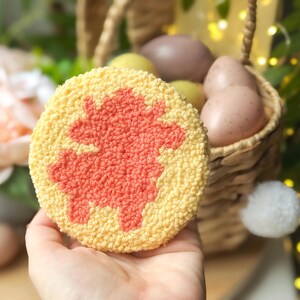 Simple Easter Punch Needle PATTERN 5 in 1 . Easter Car Coasters Bunny ...