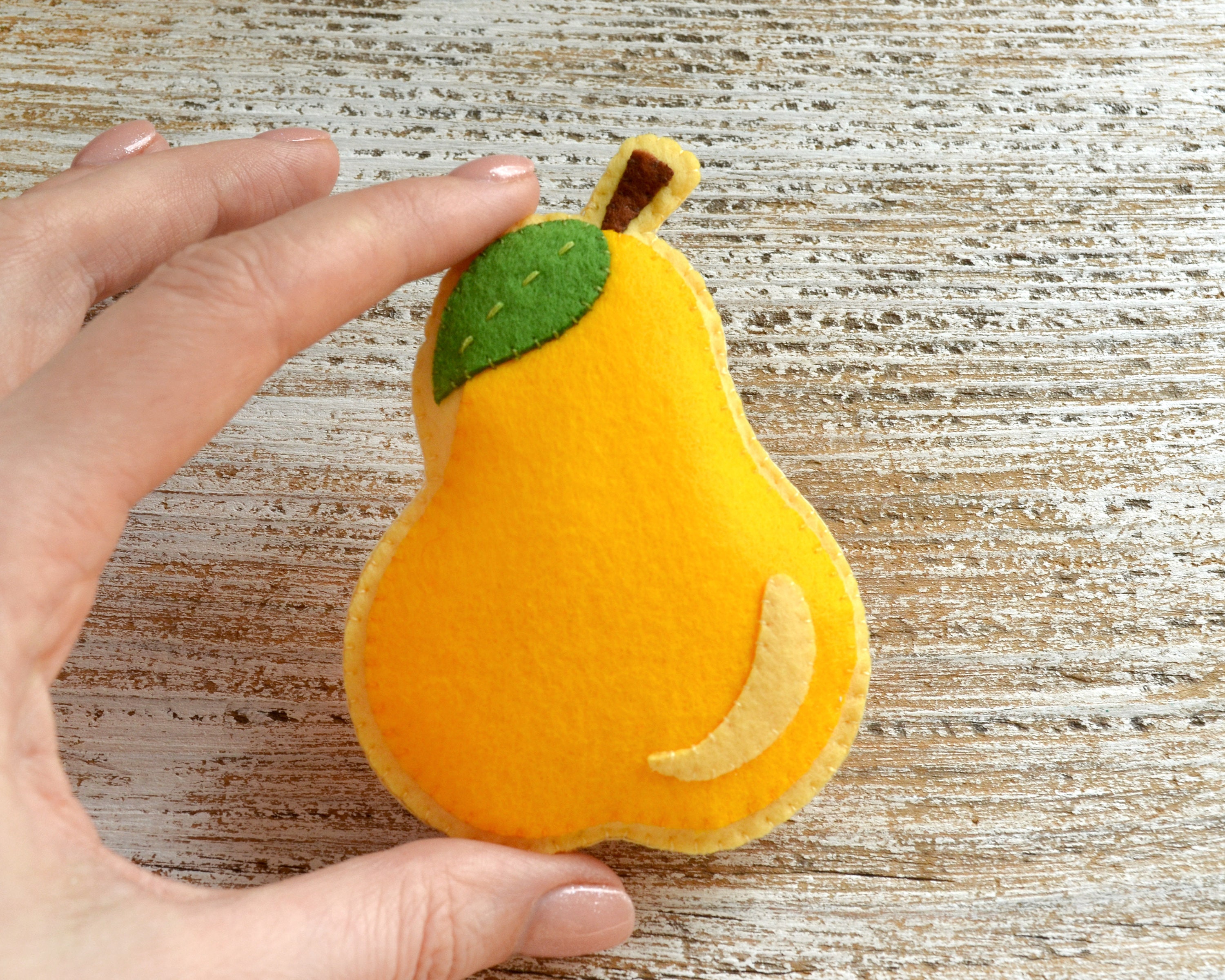 PEAR Felt Food PATTERN . Felt Sewing Pattern . Play Food for | Etsy