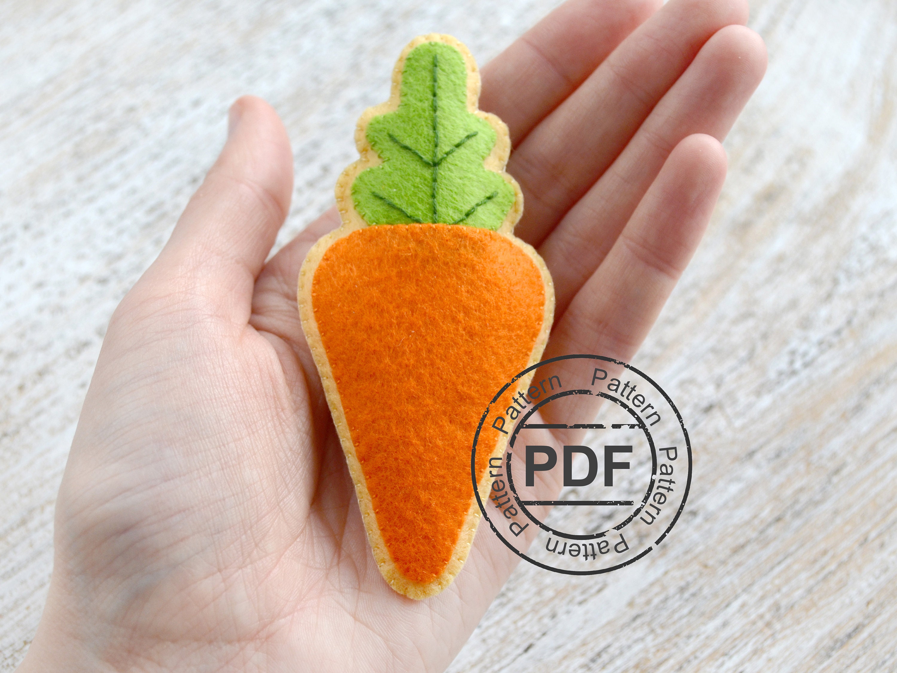 CARROT Felt Food PATTERN Pdf Felt Food Toy Sewing Pattern | Etsy
