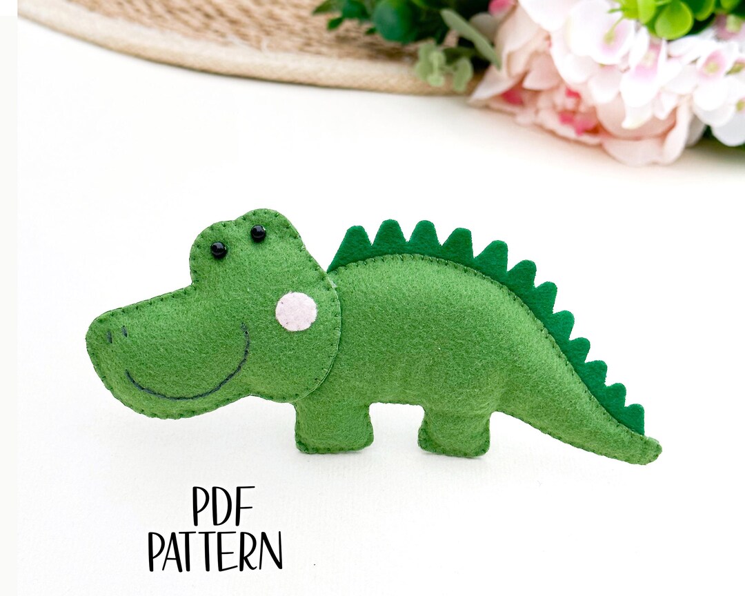 Felt Alligator PATTERN Pdf . Safari Baby Mobile Alligator Ornament ...