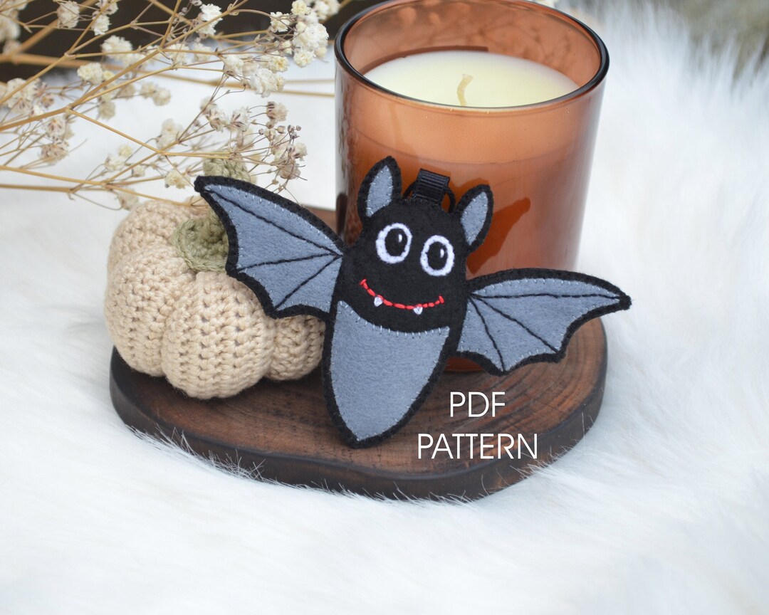 Halloween Bat Felt PATTERN Pdf . Spooky Season Handmade Decor - Etsy