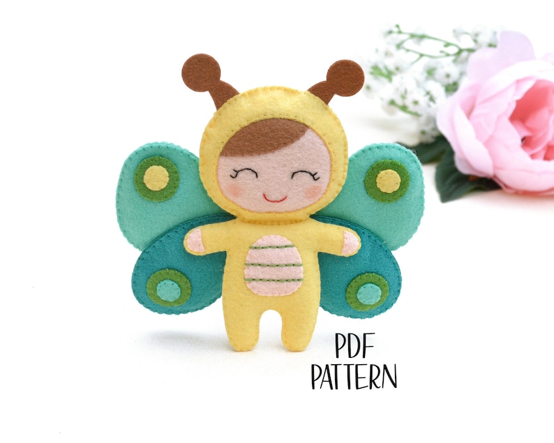 Felt Butterfly Doll Sewing Pattern: Baby Mobile Toy (PDF Pattern) - Etsy