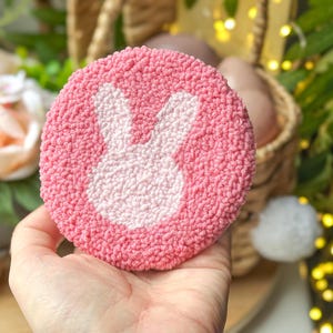 Simple Easter Punch Needle PATTERN 5 in 1 . Easter Car Coasters Bunny ...