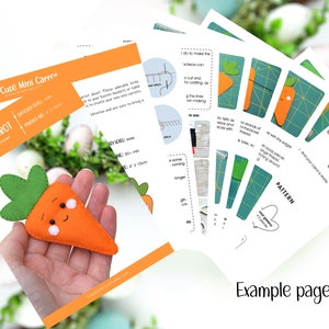 Easy Carrot Felt PATTERN Pdf Svg Png for Easter Decor and Gifts - Etsy