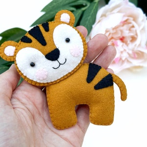 Cute Tiger Felt PATTERN Pdf . Jungle Baby Mobile DIY Sewing Tutorial ...