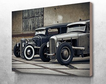 Hot rod print | Etsy