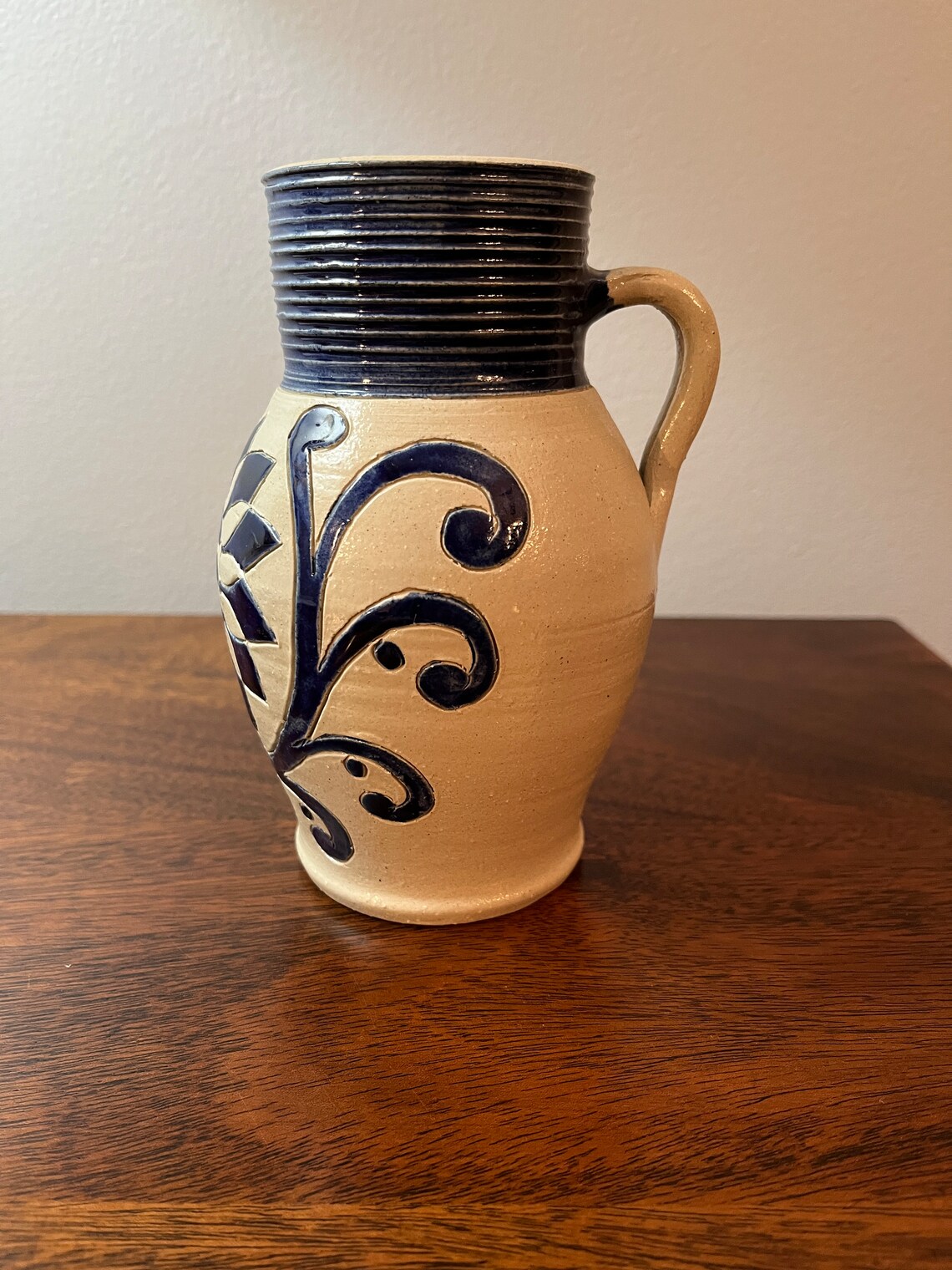 Colonial Williamsburg Jug Hand Made Colt Blue Decoration - Etsy