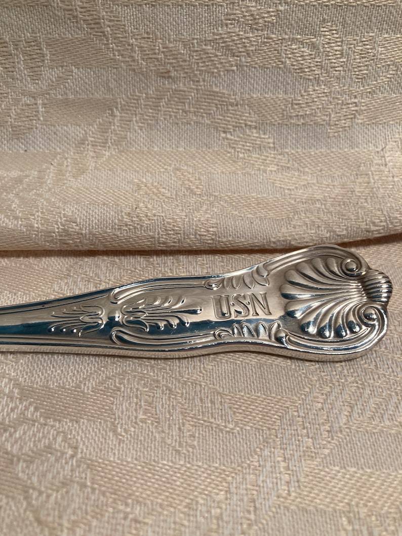US Navy Serving Spoon Kings Anchor International Silver Co - Etsy