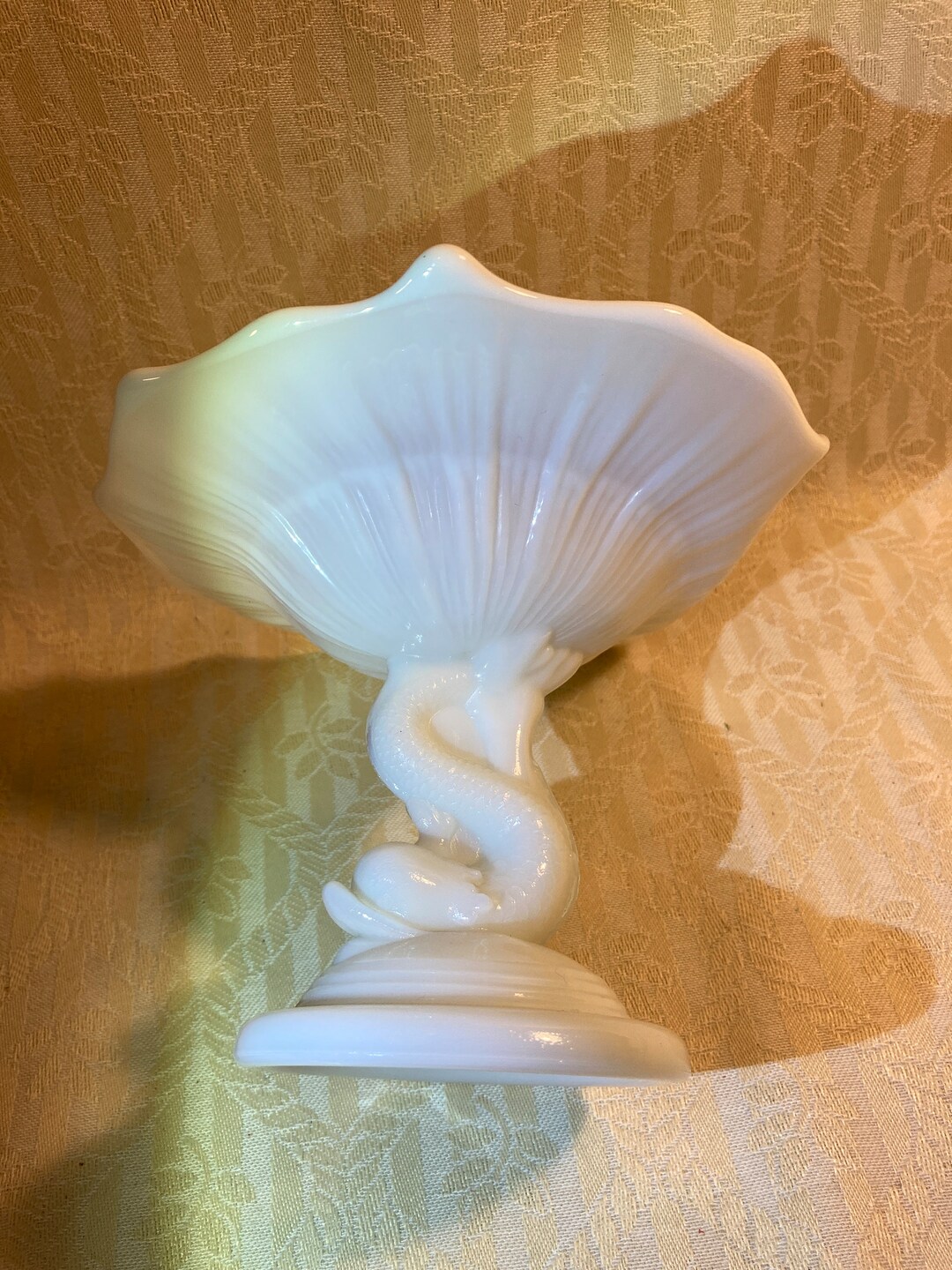 Vintage Opalescent Milk Glass Serving Bowl - Etsy