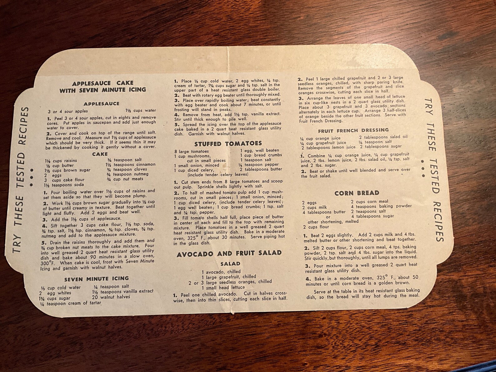 PYREX Lable From 1940’s Paper With Recipes on Back Side - Etsy