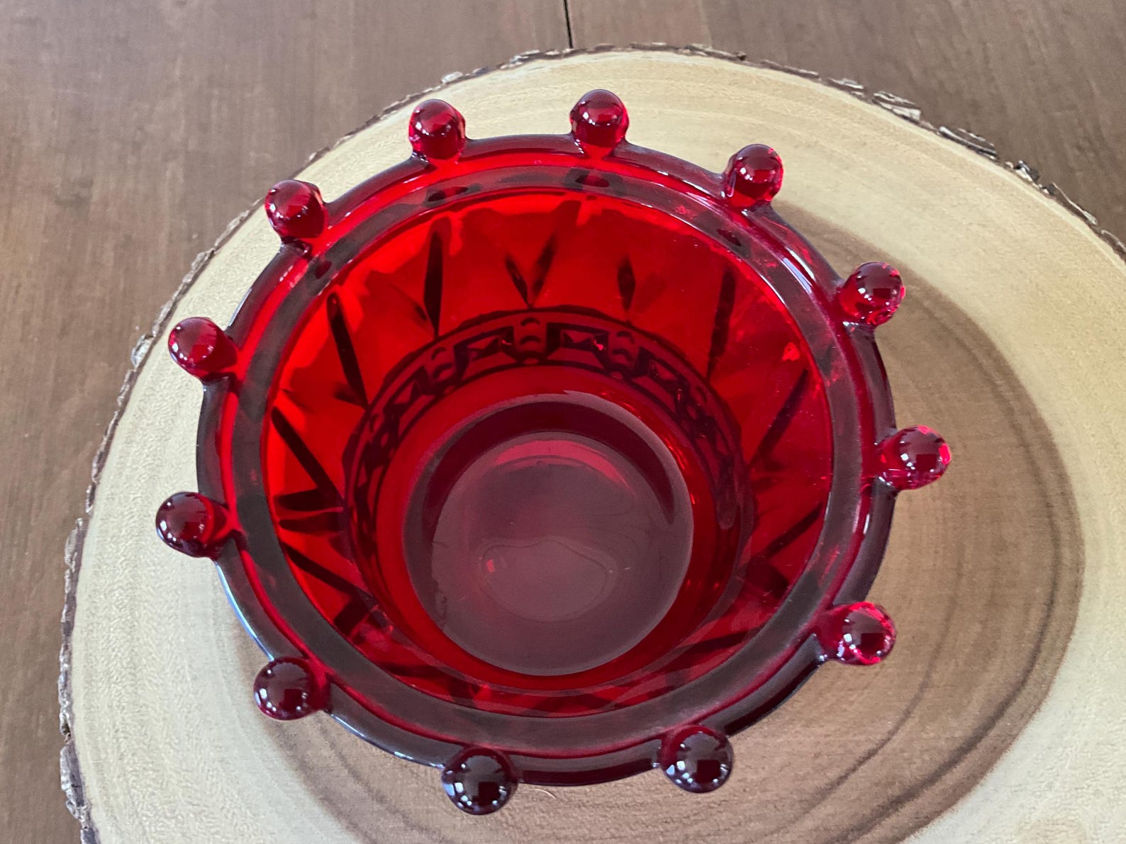 Fostoria Ruby Red Windsor Crown Candy Dish - Etsy