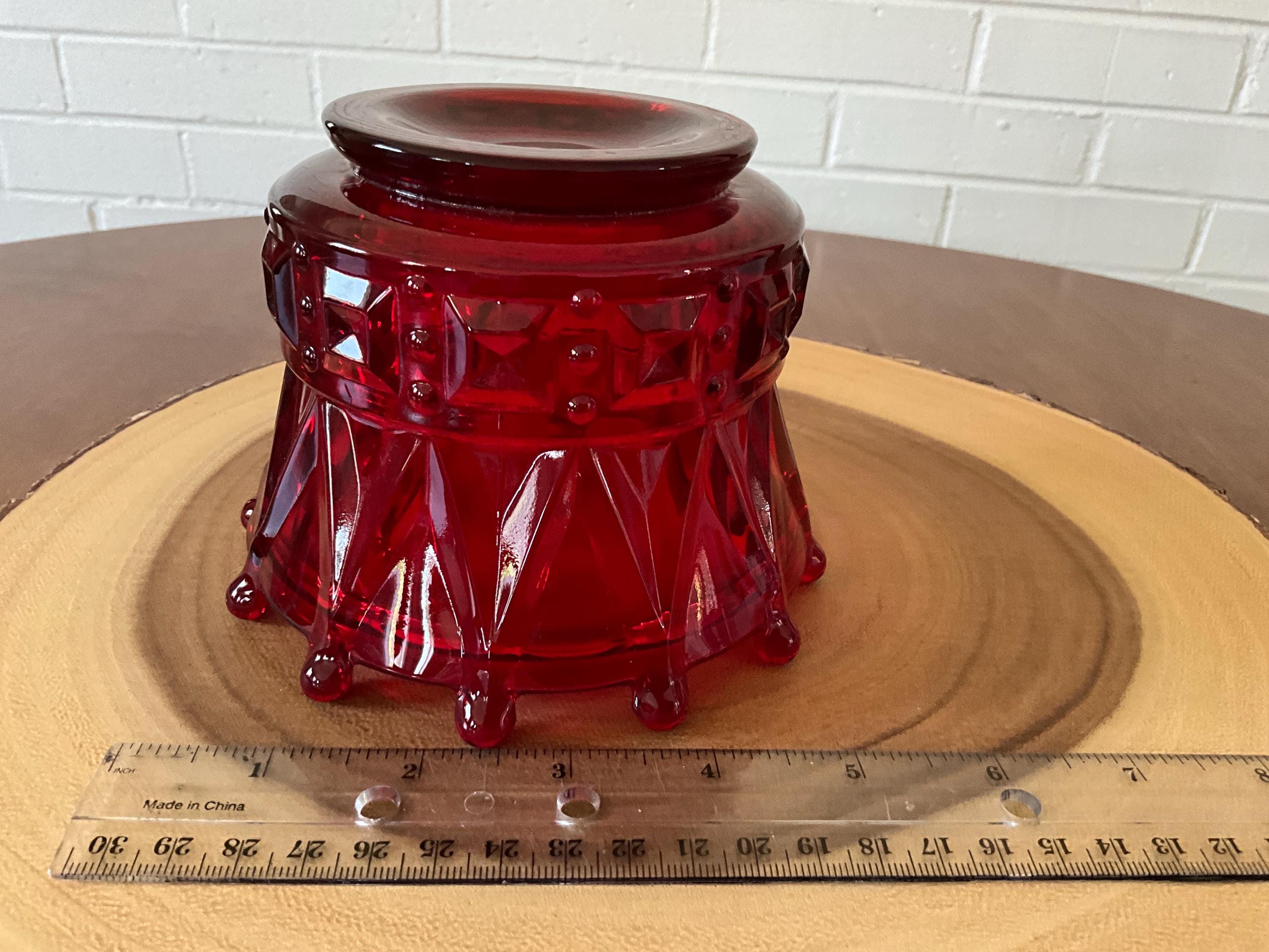 Fostoria Ruby Red Windsor Crown Candy Dish - Etsy