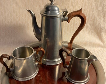 Pewter Coffee Set - Etsy