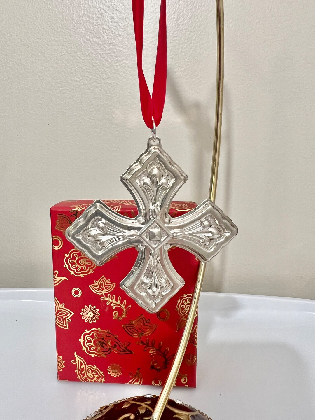 Reed & Barton Sterling Christmas Cross Ornament From 1981 - Etsy