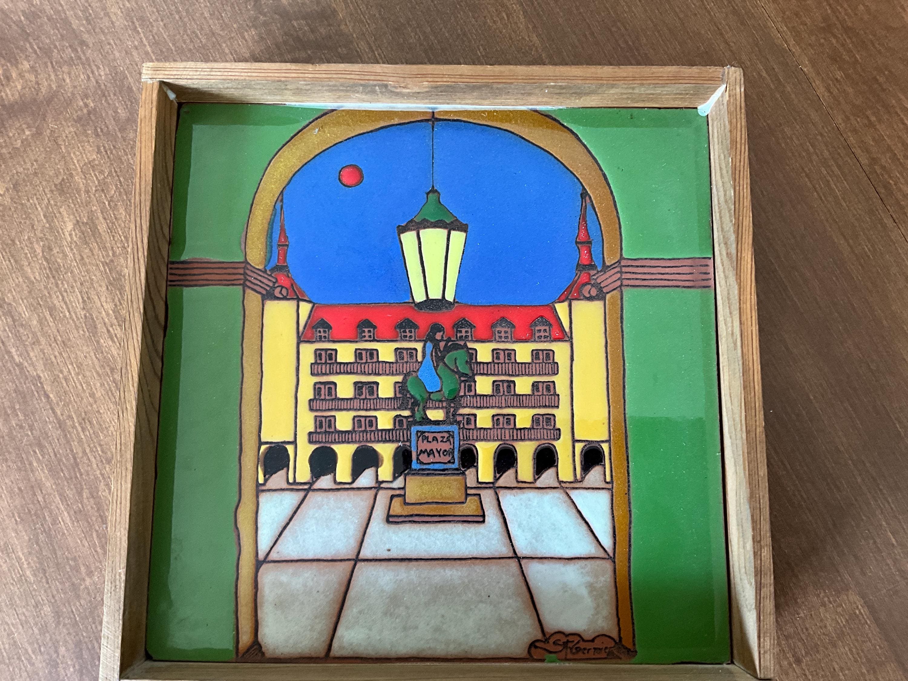 St Germier Spain Plaza Mayor Arco Cuchilleros Tile Ceramic Art Wall - Etsy
