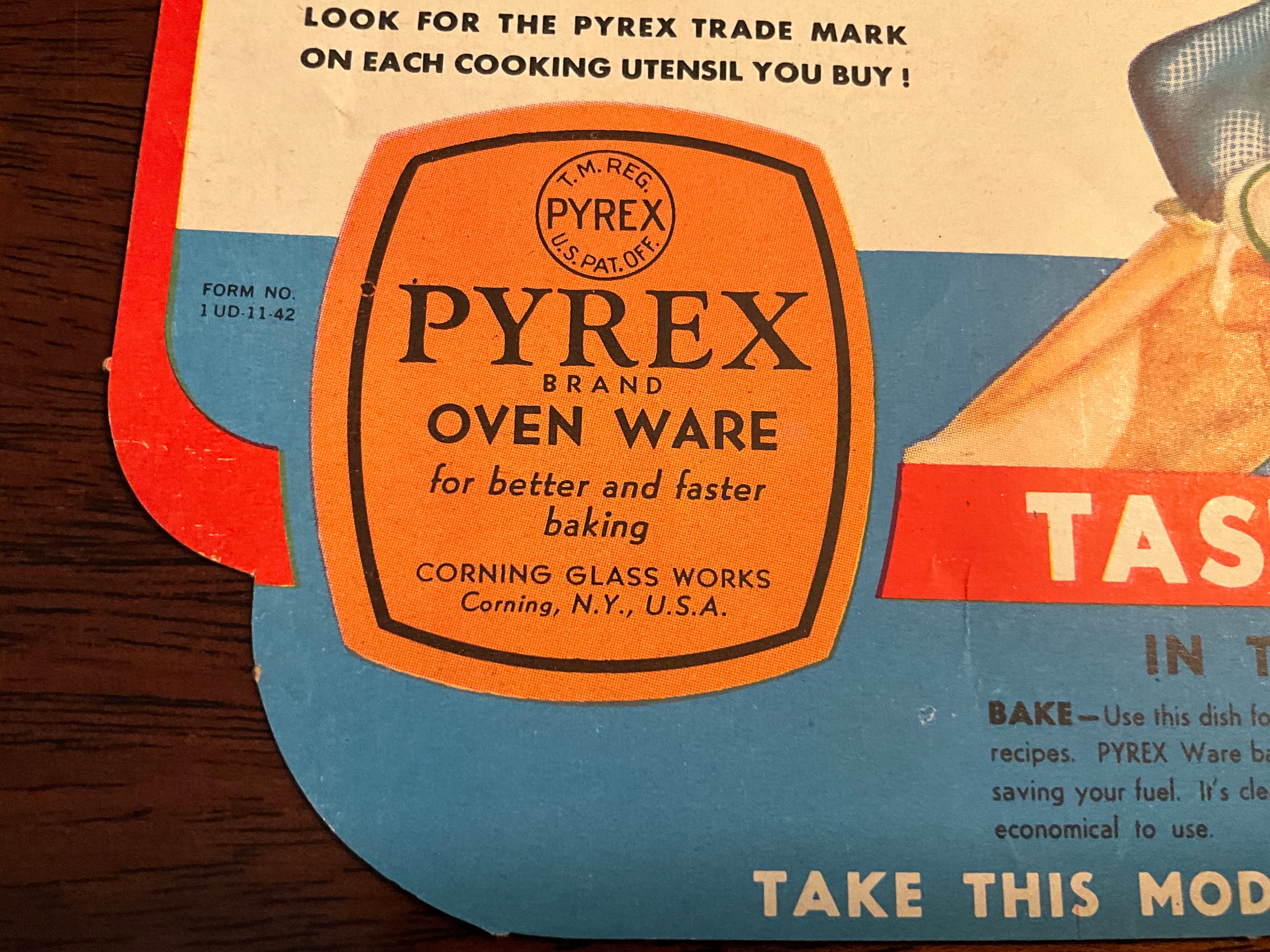 PYREX Lable From 1940’s Paper With Recipes on Back Side - Etsy
