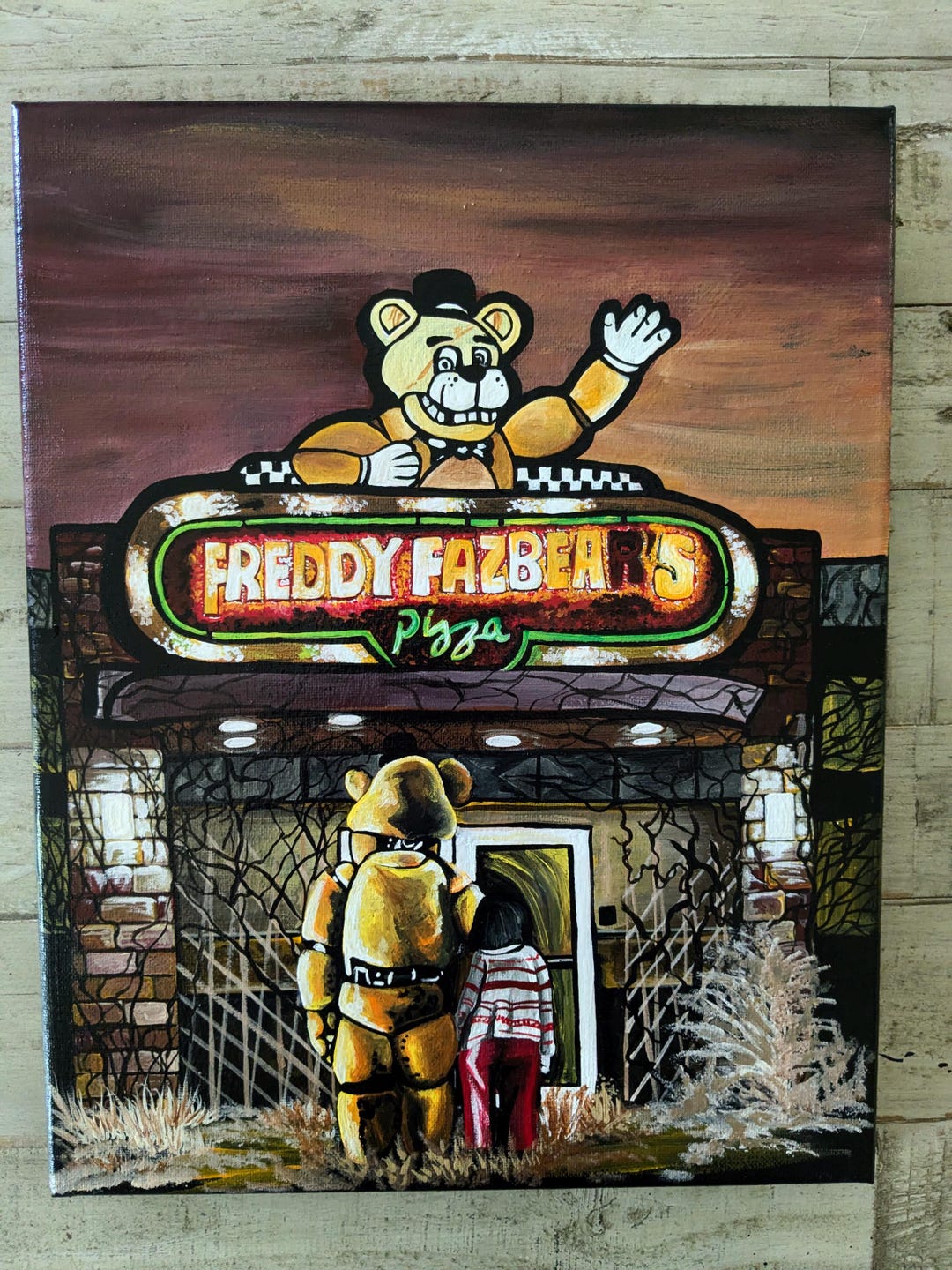 FNAF Five Nights at Freddy's Movie Original Acrylic Painting Art on ...