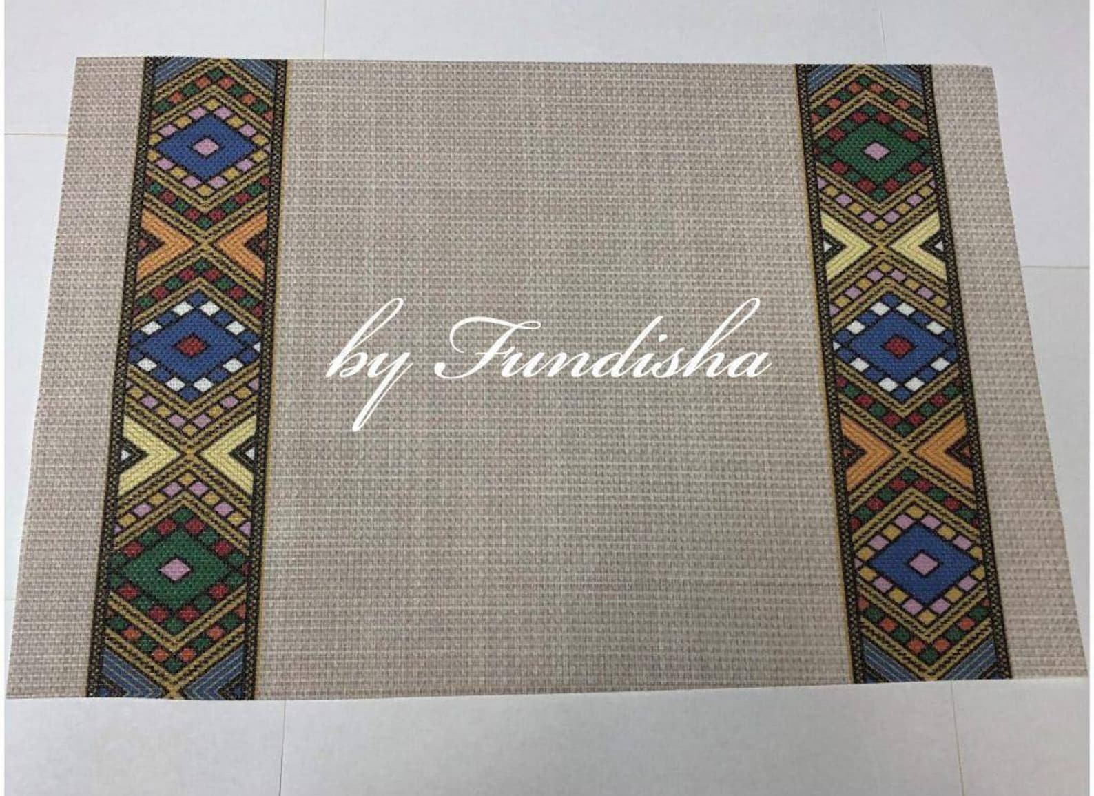 Ethiopian Eritrean Table Runner or Mat Telet or Saba Design | Etsy