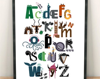 Alphabet artwork | Etsy