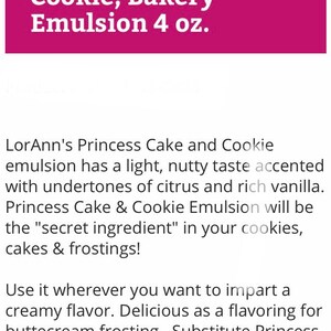 Lorann Princess Cake Bakery Emulsion - Etsy