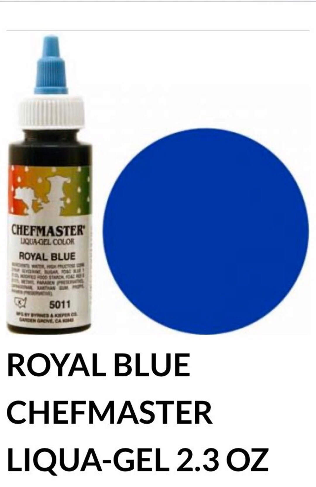 Chefmaster Royal Blue Gel Color - Etsy