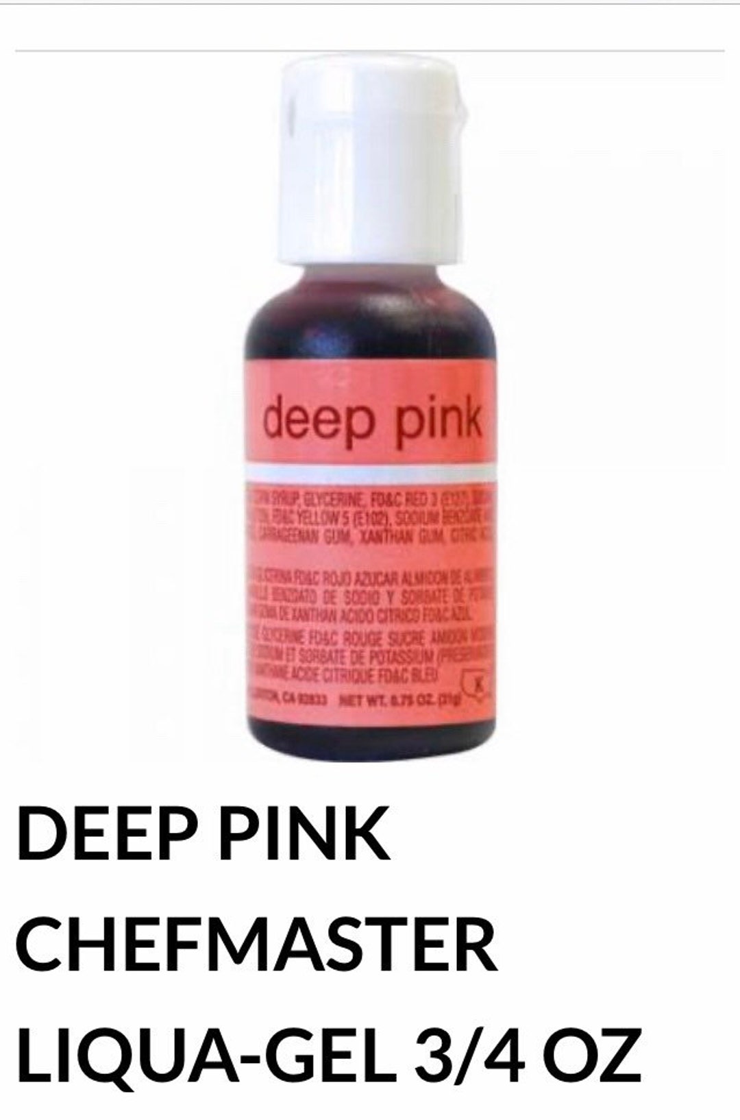 Chefmaster Deep Pink Gel Color - Etsy