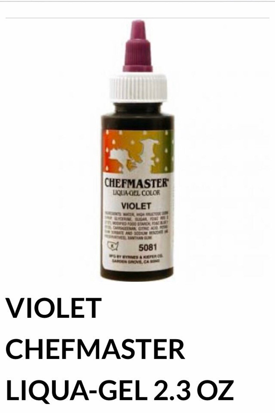 Chefmaster Violet Gel Color | Etsy