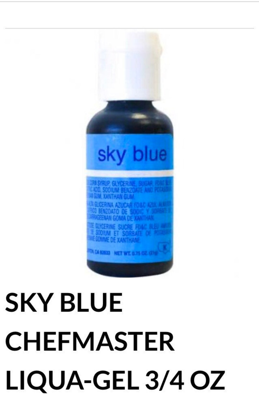 Chefmaster Sky Blue Gel Color - Etsy