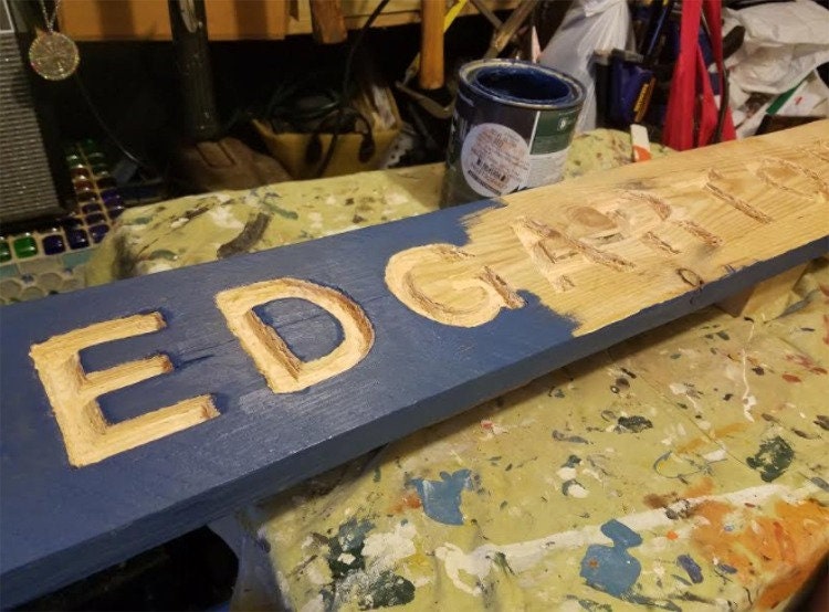 Edgartown Sign - Hand Carved - Etsy