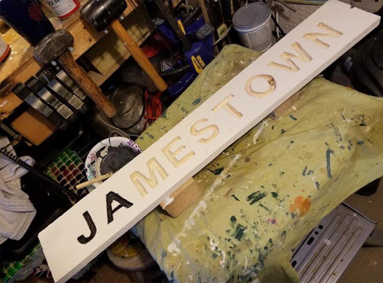 Jamestown Sign | Hand Carved - Etsy