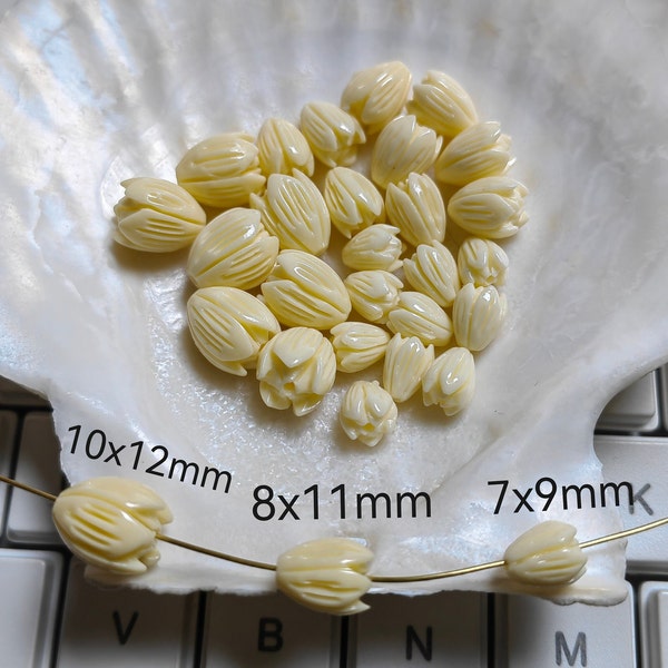 Carved Pikake Beads - Etsy