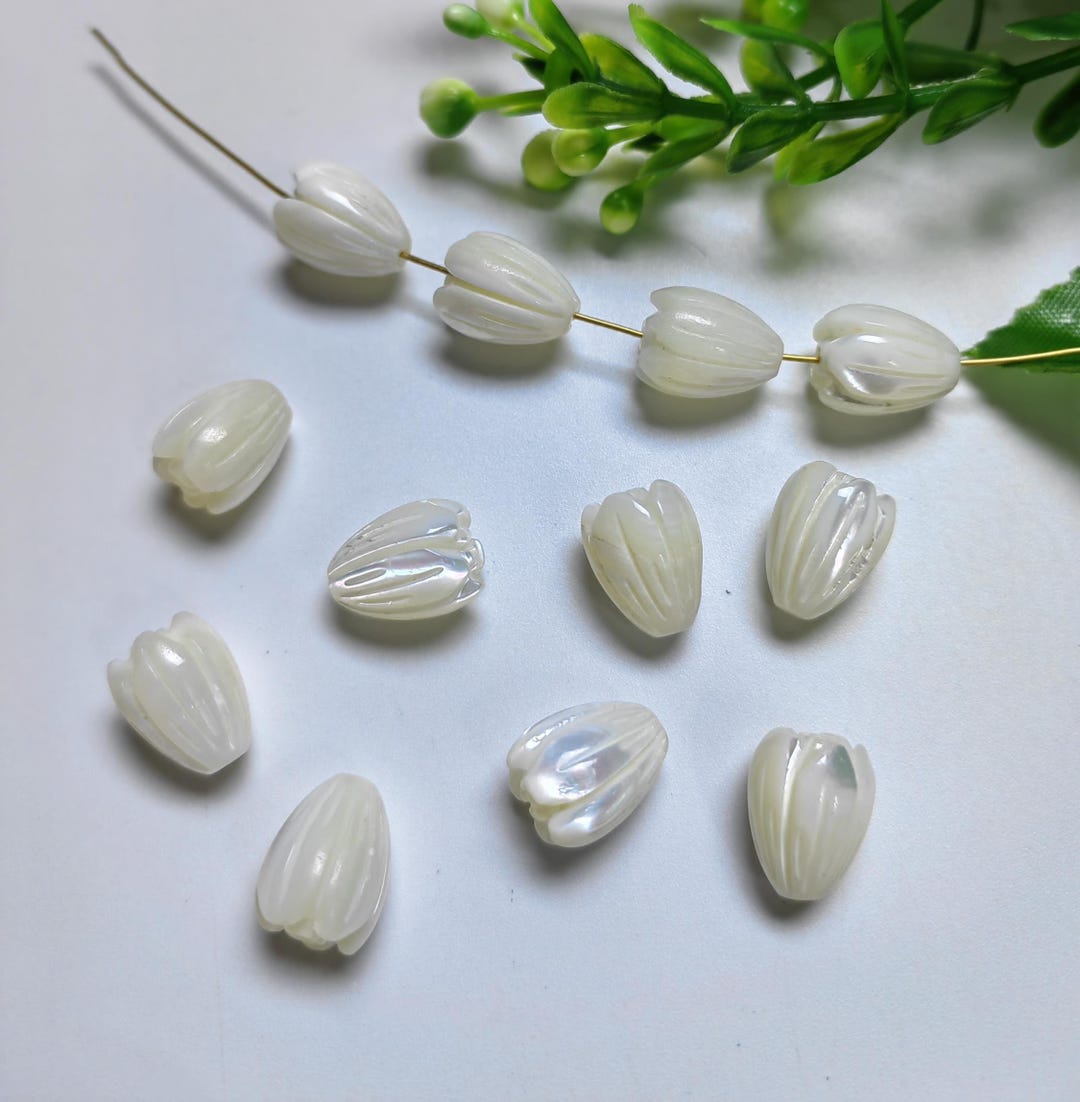 10x13mm Natural Mother of Pearl Pikake Beads ,jasmine Flower Spacer ...