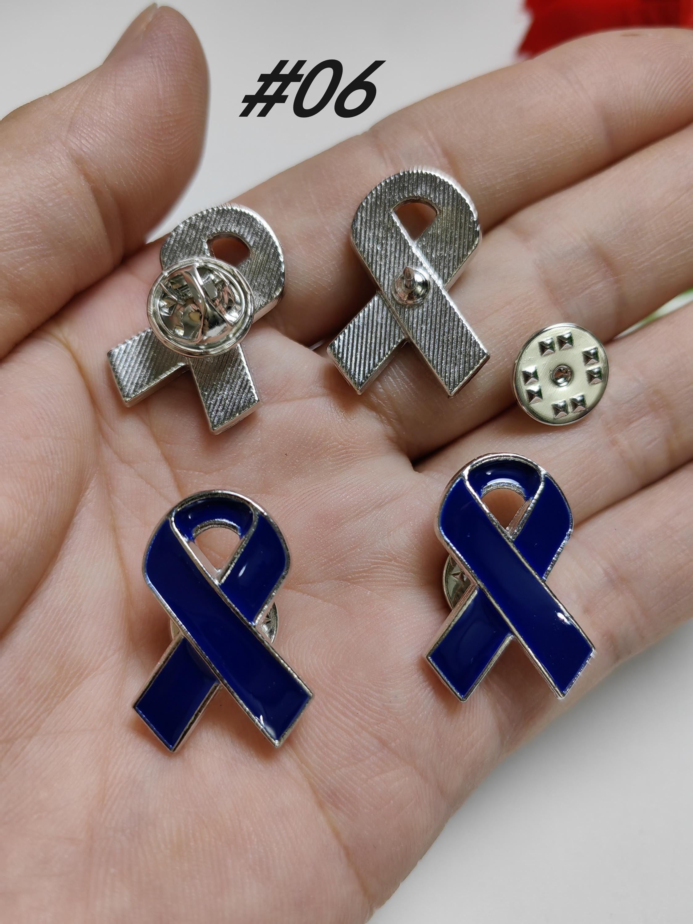 18x25mm Enamel Ribbon Lapel Pin, 7 Colours Awareness Ribbon Lapel ...