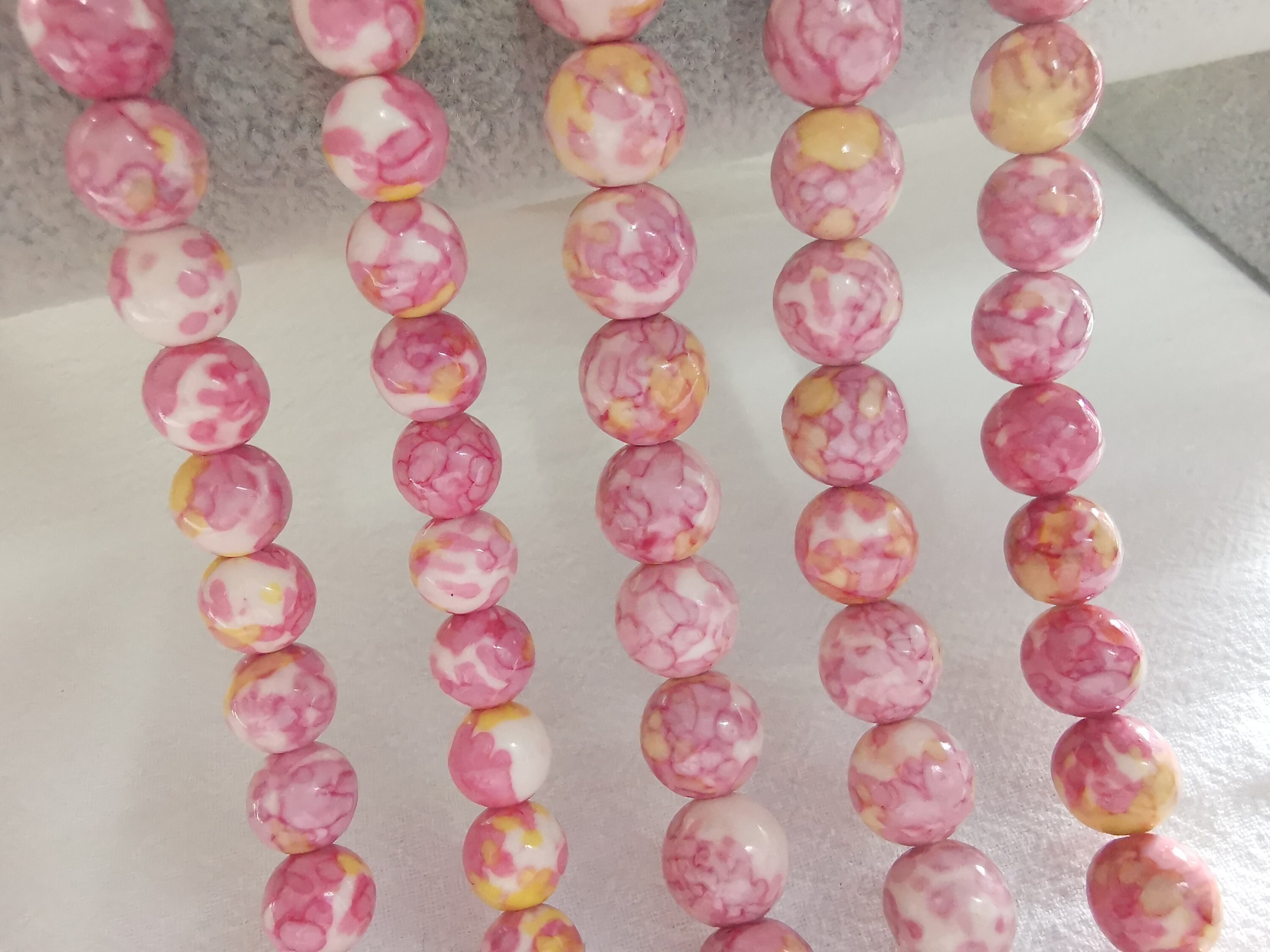 1 Full Strand Smooth Rain Flower Round Beads Gemstone Beads - Etsy