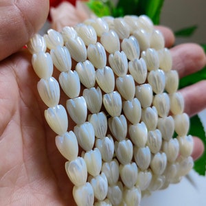 Natural Mother of Pearl Pikake Beads ,jasmine Flower Spacer Beads ...