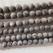 1 Full Strand Matte Natural Grey Map Jasper Beads, Gray Crazy Lace ...