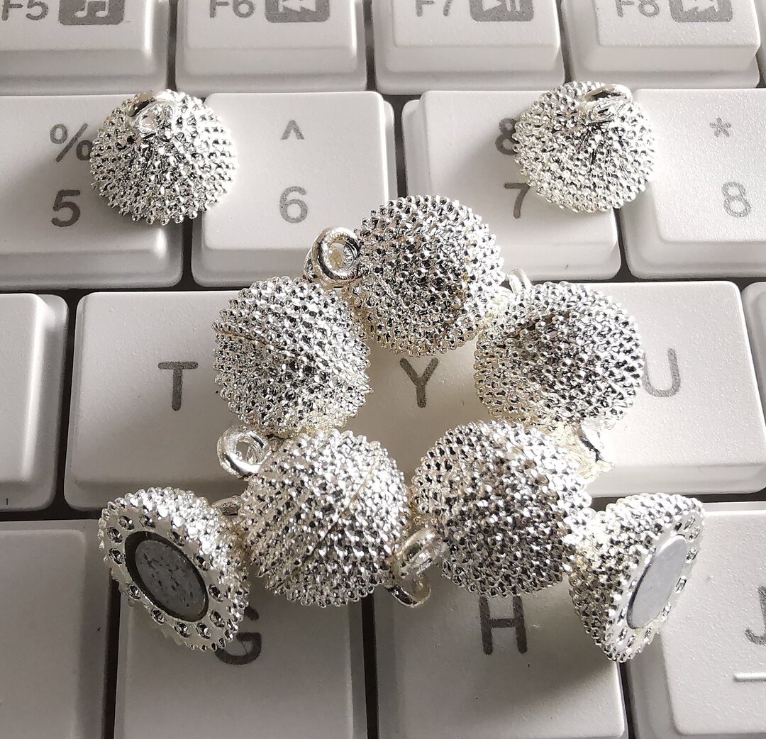 5 or 10 Pcs Silver Plated Magnetic Clasp, Bracelet End Clasp, 12mm ...