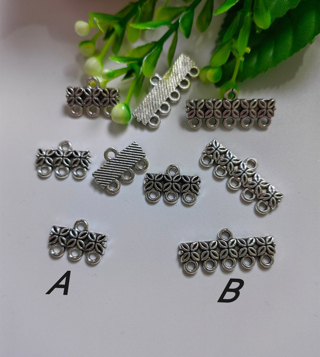 30pcs Antique Silver Multi Strand Connectors, Layered Necklace ...