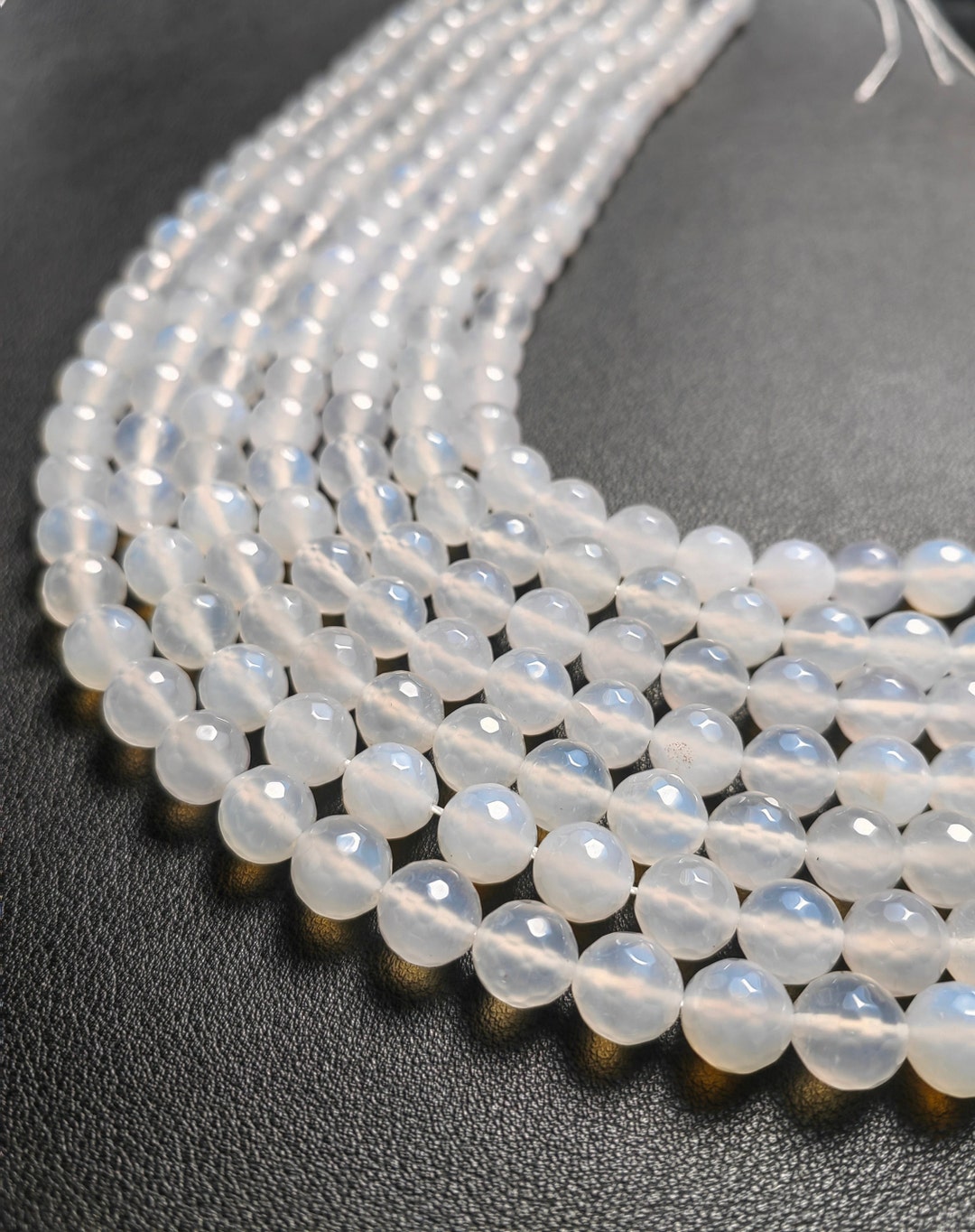 1 Full Strand Faceted Agate Round Beads, 8 - 10mm Gemstone Loose Beads ...