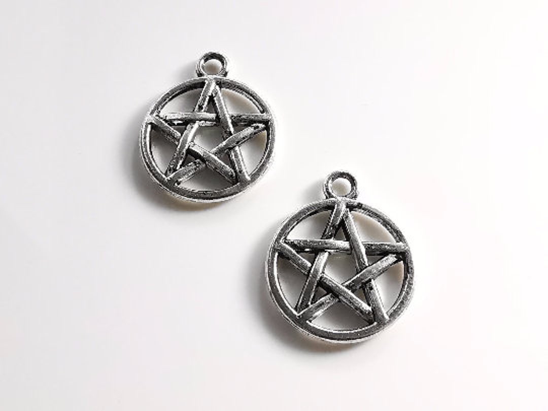 30pcs Antique Silver Five-pointed Star Charms Double Sided - Etsy
